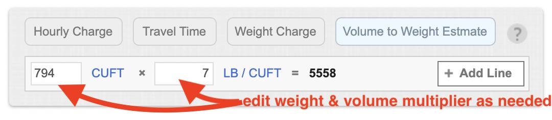 Calculating a Weight Estimate based on Volume – Moverbase Support